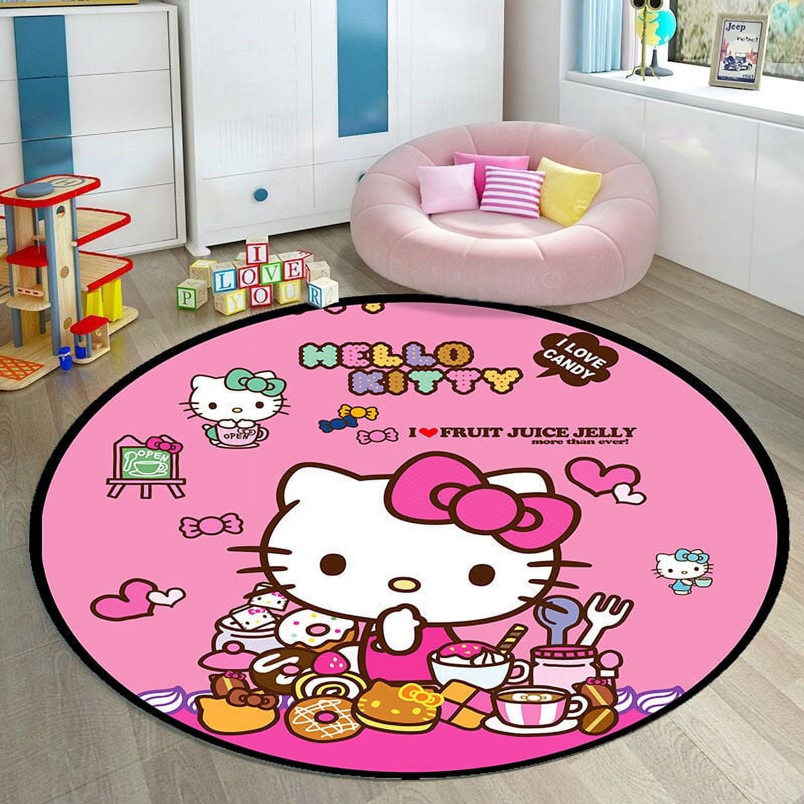 New Sanrio Cartoon Hello Kitty Living Room Carpet Lounge Rug Cute ...