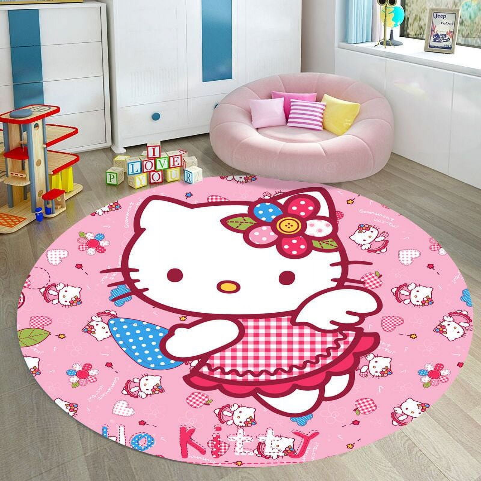New Sanrio Cartoon Hello Kitty Living Room Carpet Lounge Rug Cute ...