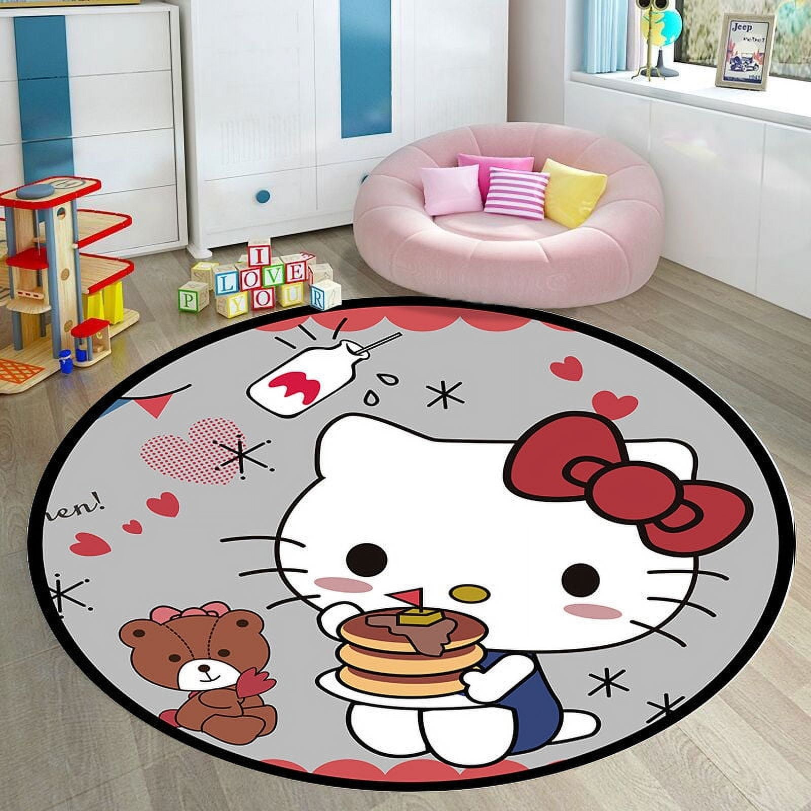 New Sanrio Cartoon Hello Kitty Living Room Carpet Lounge Rug Cute ...