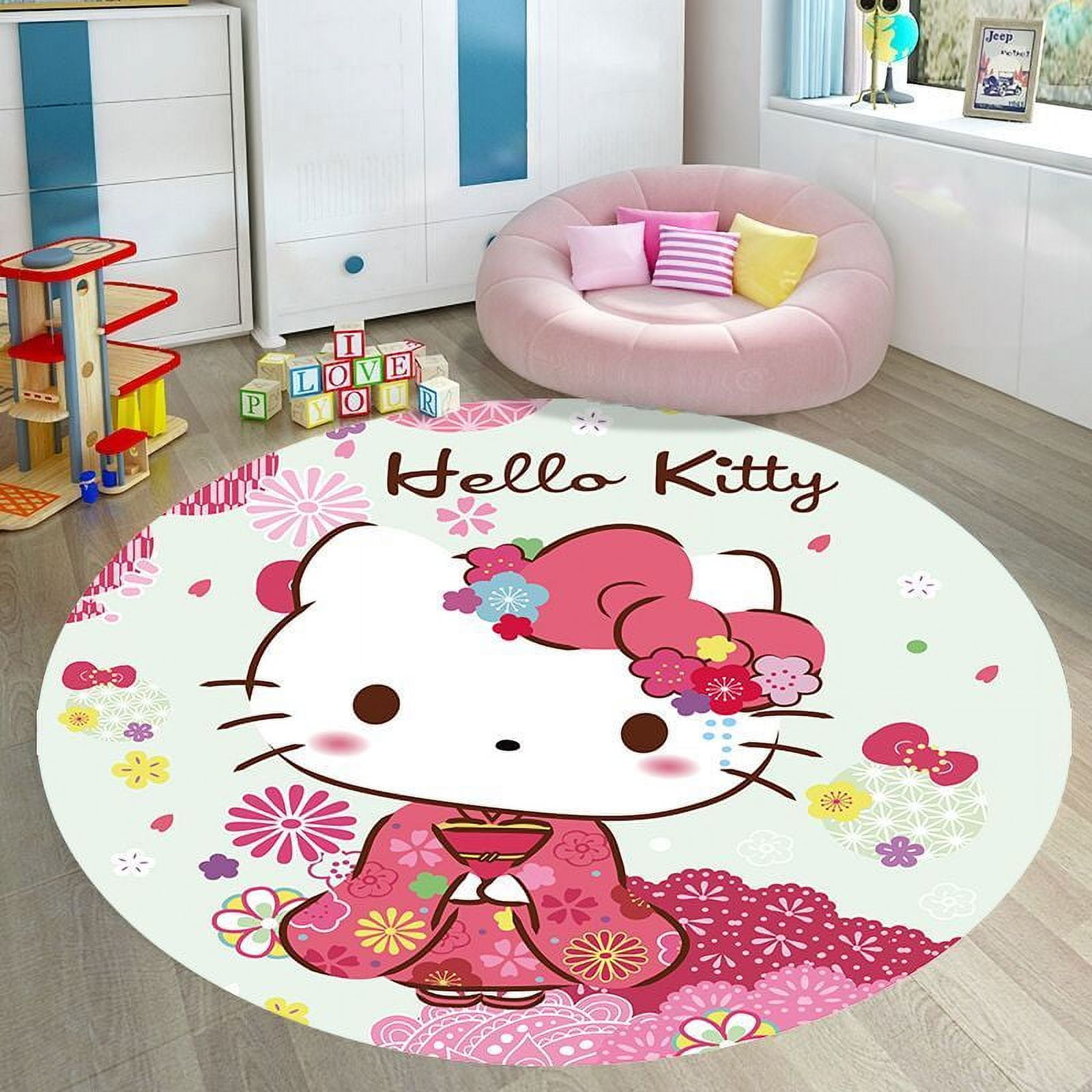 New Sanrio Cartoon Hello Kitty Living Room Carpet Lounge Rug Cute ...