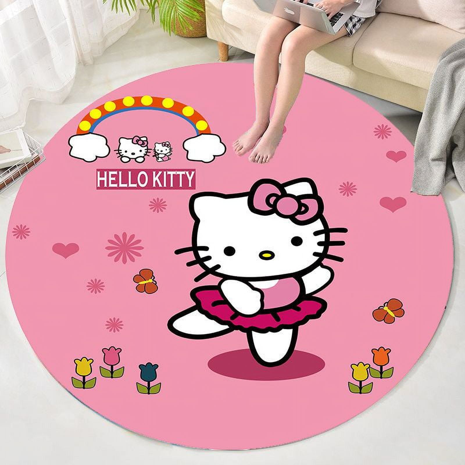New Sanrio Cartoon Hello Kitty Living Room Carpet Lounge Rug Cute ...