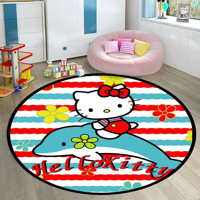 New Sanrio Cartoon Hello Kitty Living Room Carpet Lounge Rug Cute ...