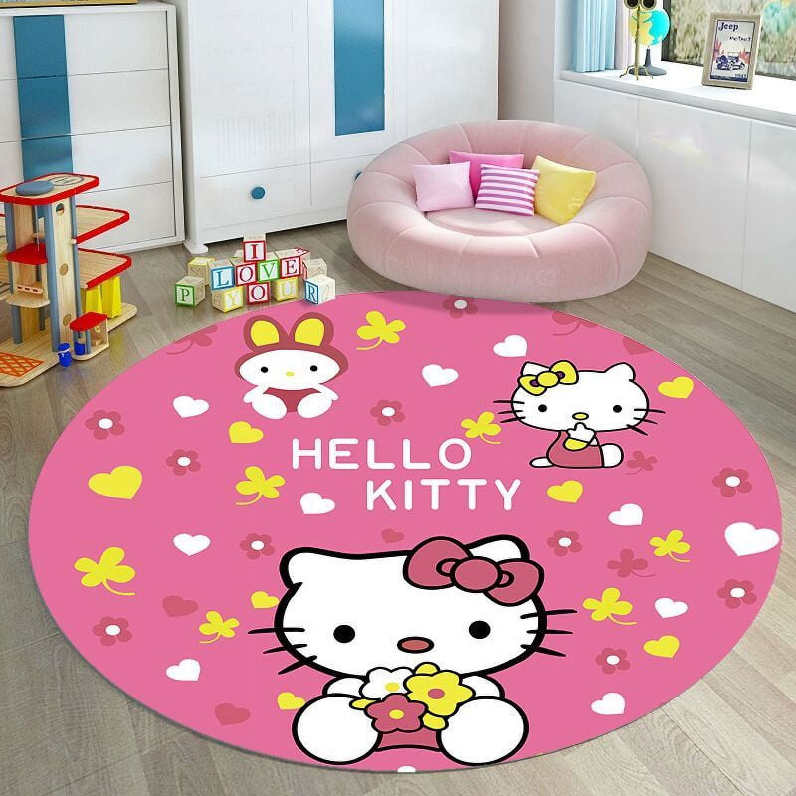 New Sanrio Cartoon Hello Kitty Living Room Carpet Lounge Rug Cute ...