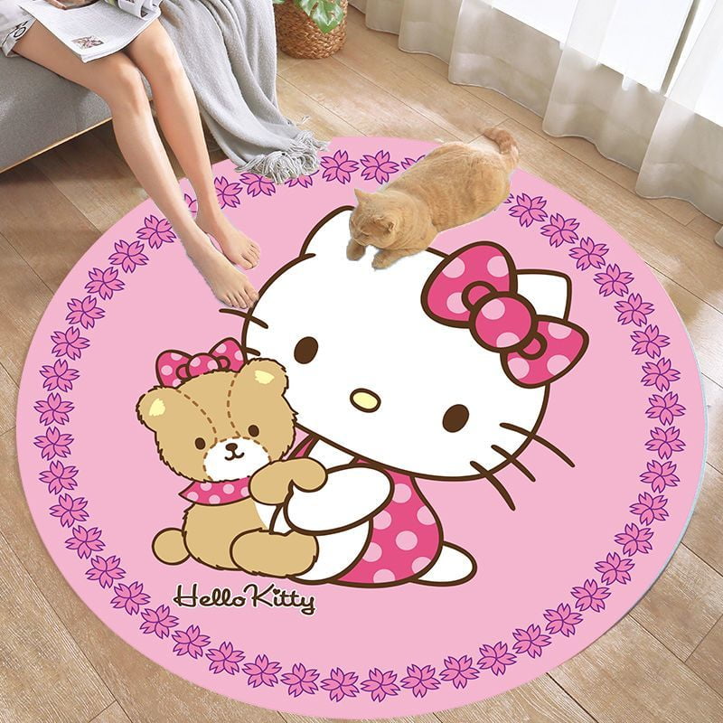 New Sanrio Cartoon Hello Kitty Living Room Carpet Lounge Rug Cute ...