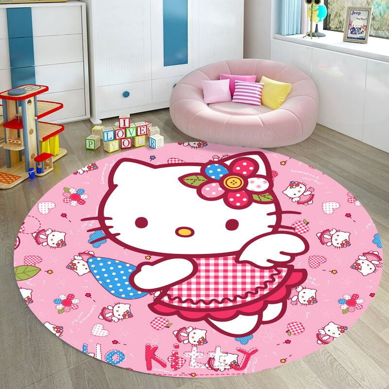 New Sanrio Cartoon Hello Kitty Living Room Carpet Lounge Rug Cute ...