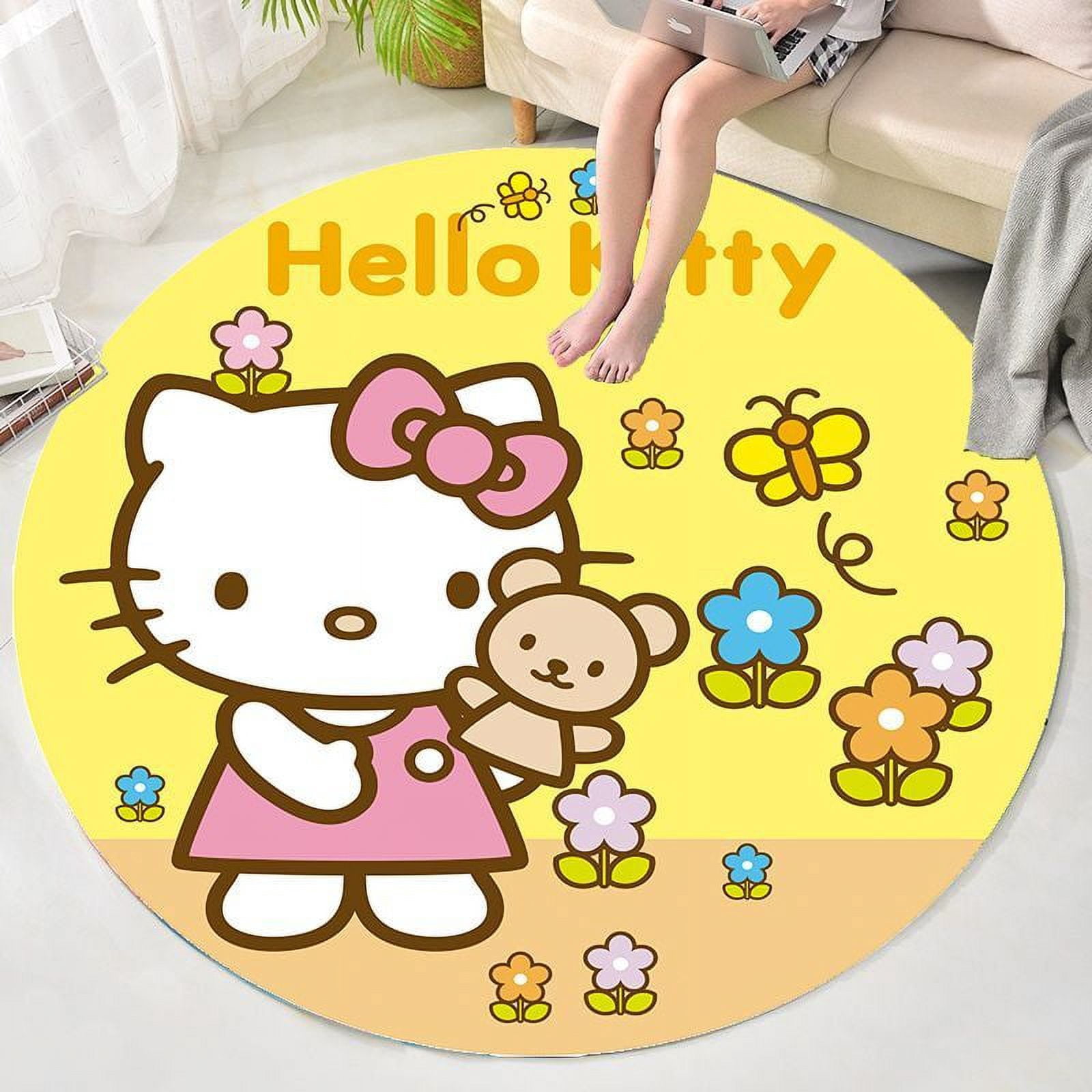 New Sanrio Cartoon Hello Kitty Living Room Carpet Lounge Rug Cute ...