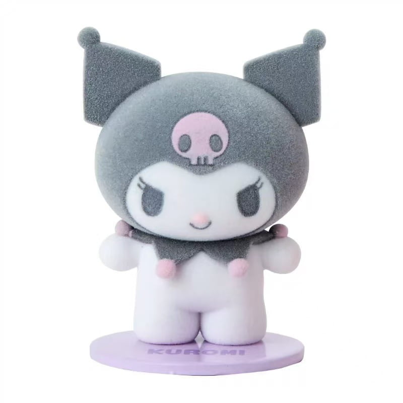 New Sanrio Flocking Magnetic Doll Modeling Ornament Kitty Melody Kuromi ...