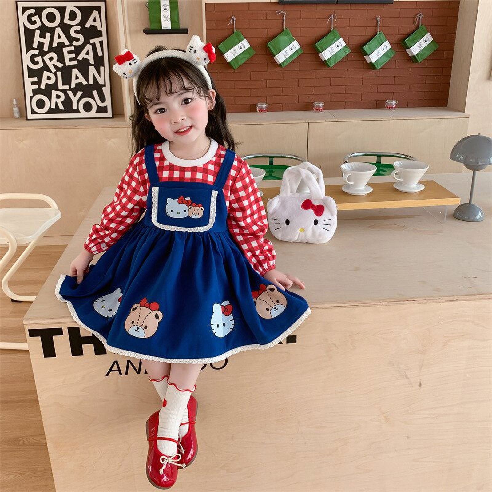 New Sanrio Hello Kitty Baby Fall Clothes 2023 Girls Kids Dresses Party ...