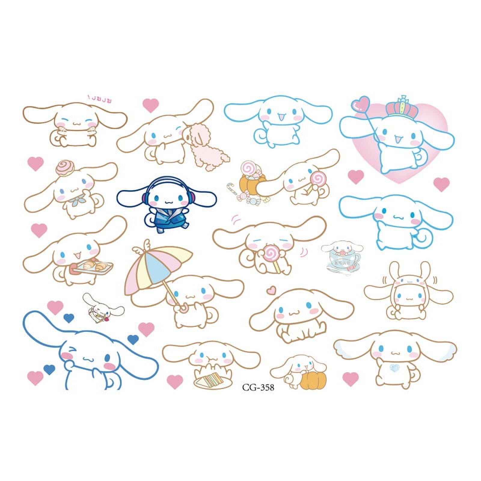 New Sanrio Hello Kitty Cat Tattoo Sticker Kuromi Mymelody Tattoos ...