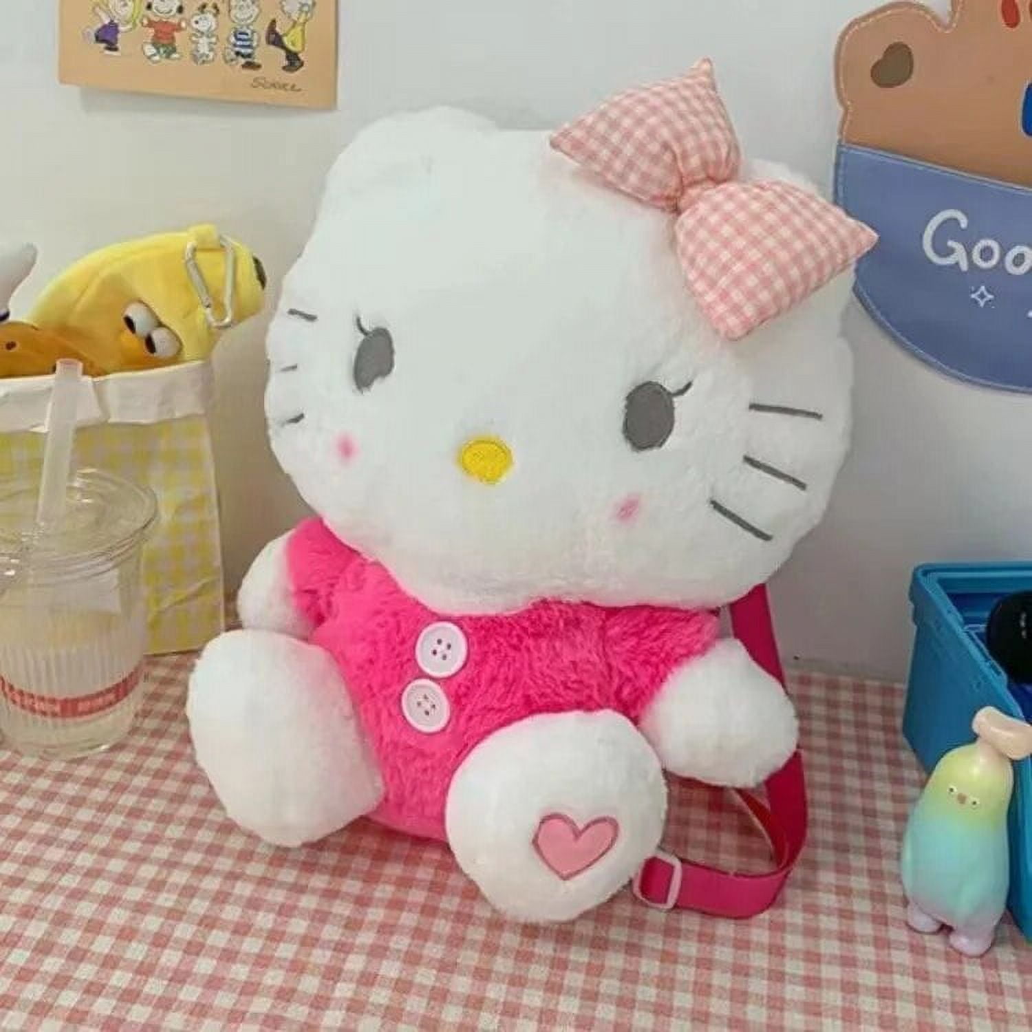New Sanrio Hello Kitty Kawaii Plush Backpack Stuffed Animals Dolls Toys ...
