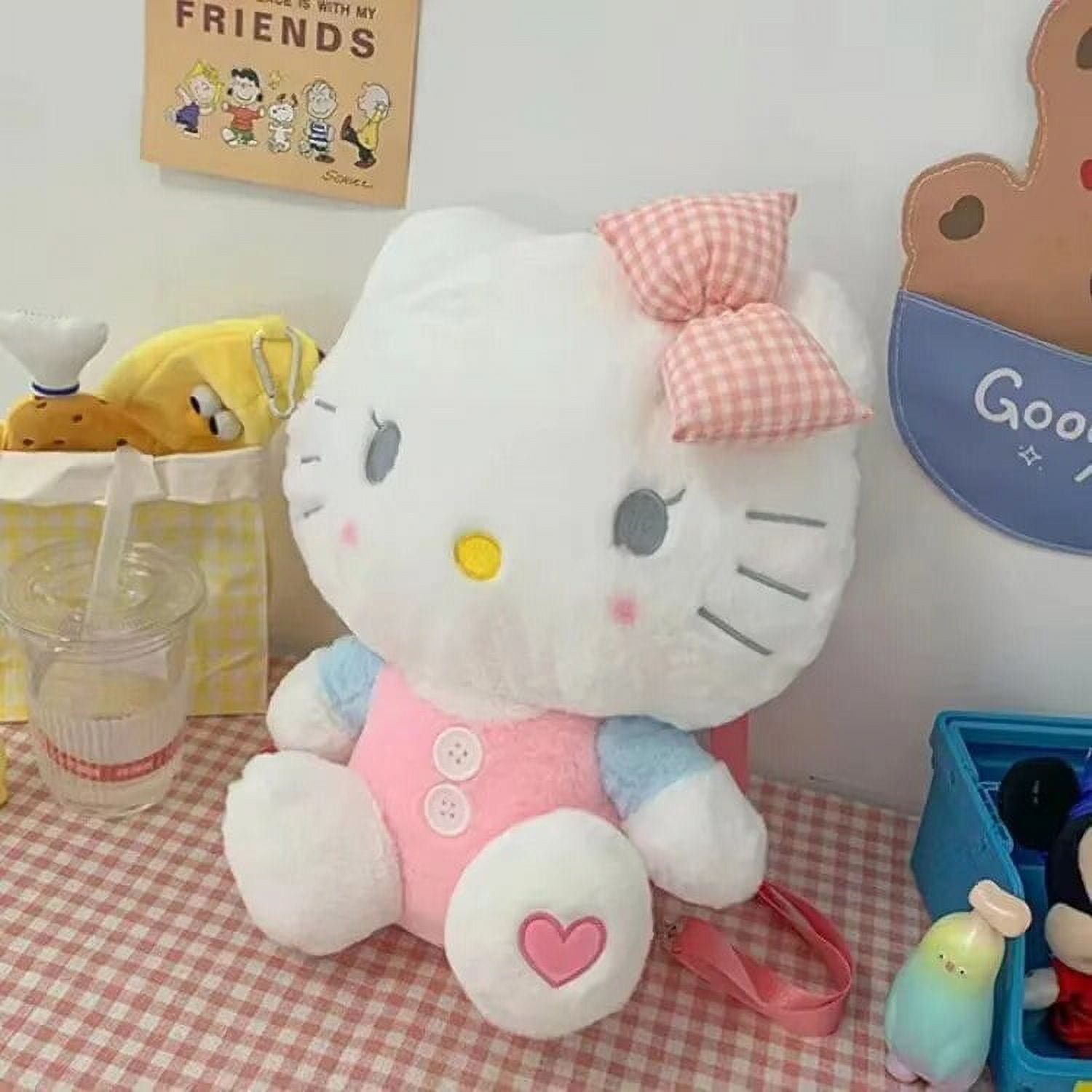 New Sanrio Hello Kitty Kawaii Plush Backpack Stuffed Animals Dolls Toys ...