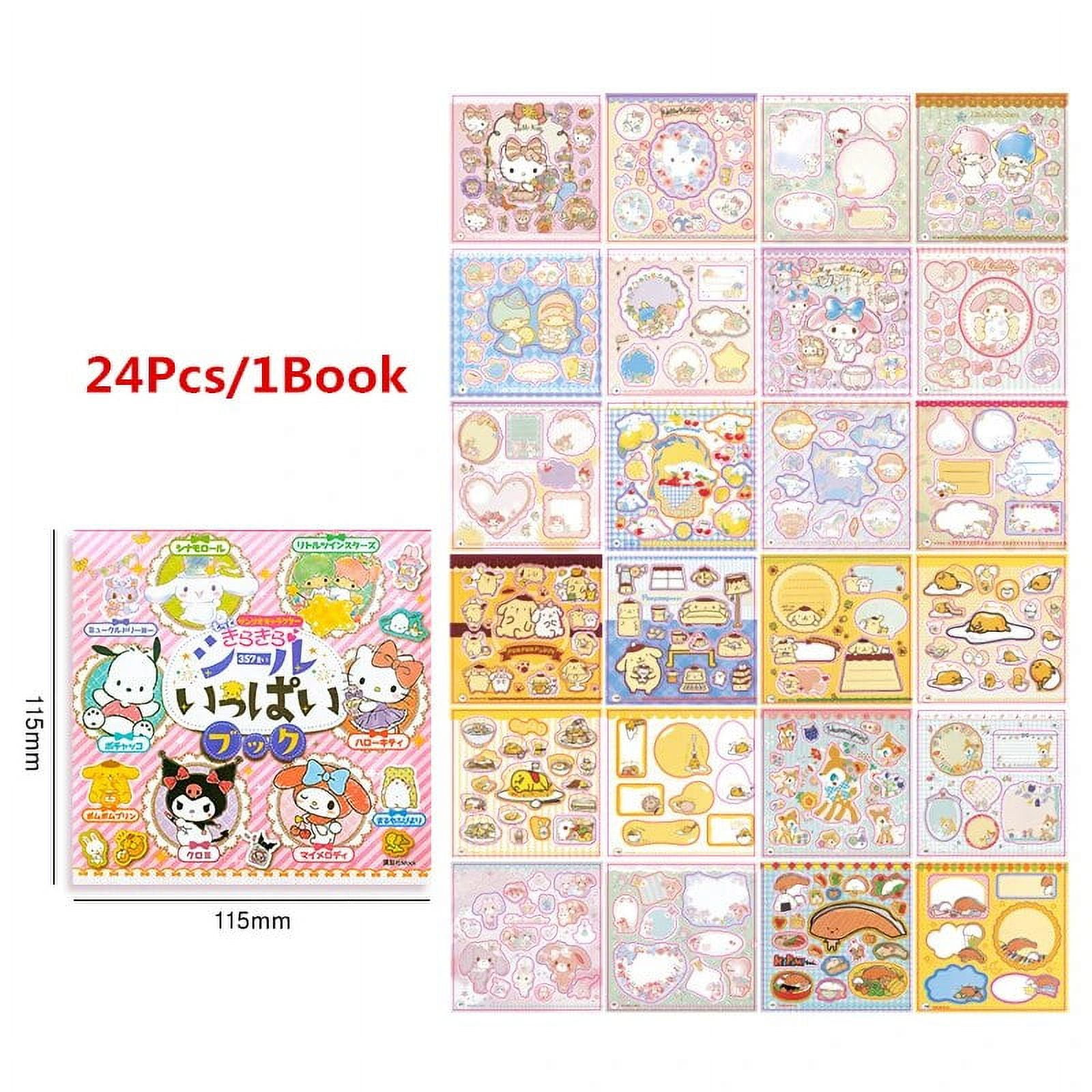 New Sanrio Hello Kitty Sticker Book Melody Cinnamoroll Goo Card Cartoon ...