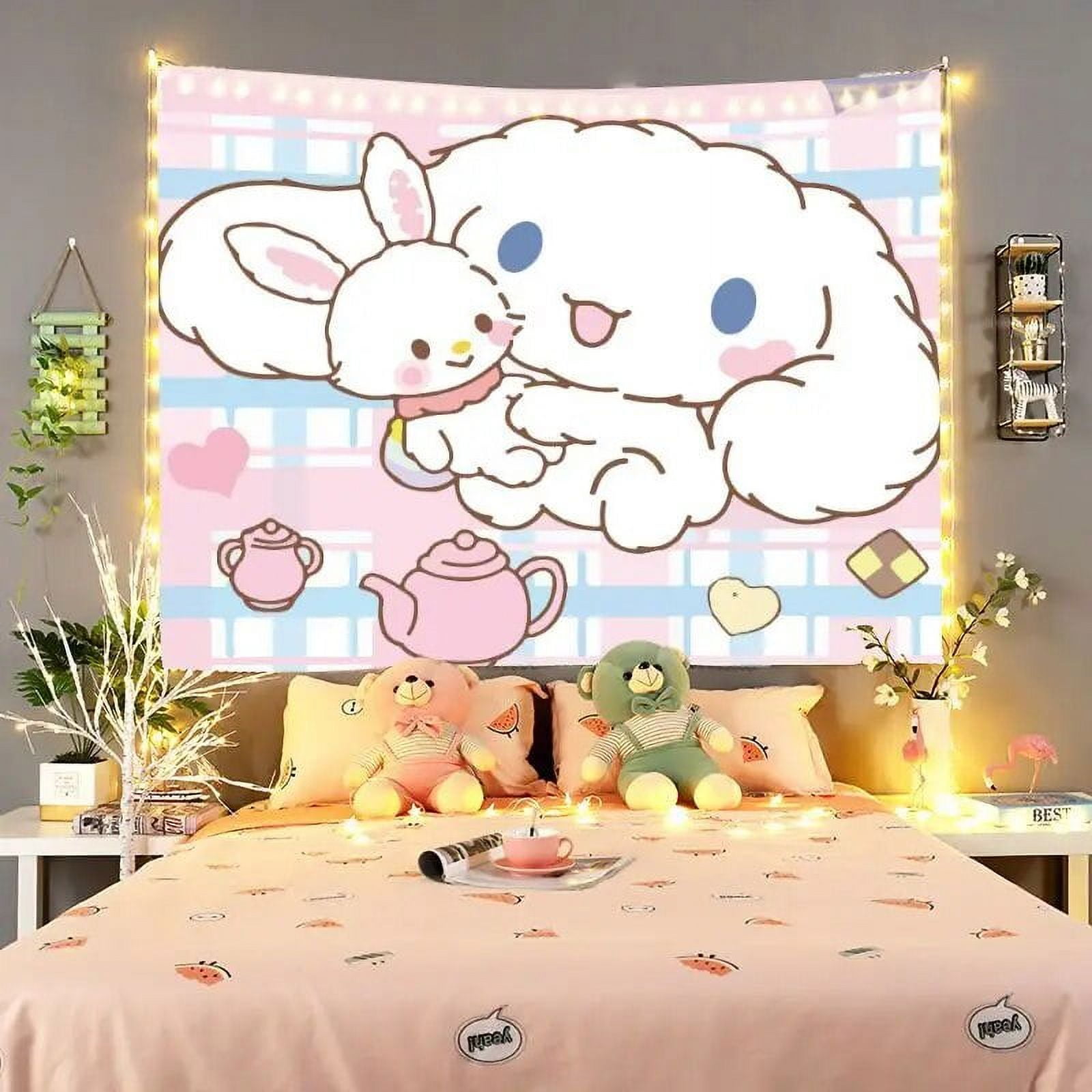 New Sanrio Jade Dog Background Cloth Ins Cartoon Girl Heart Kuromi ...