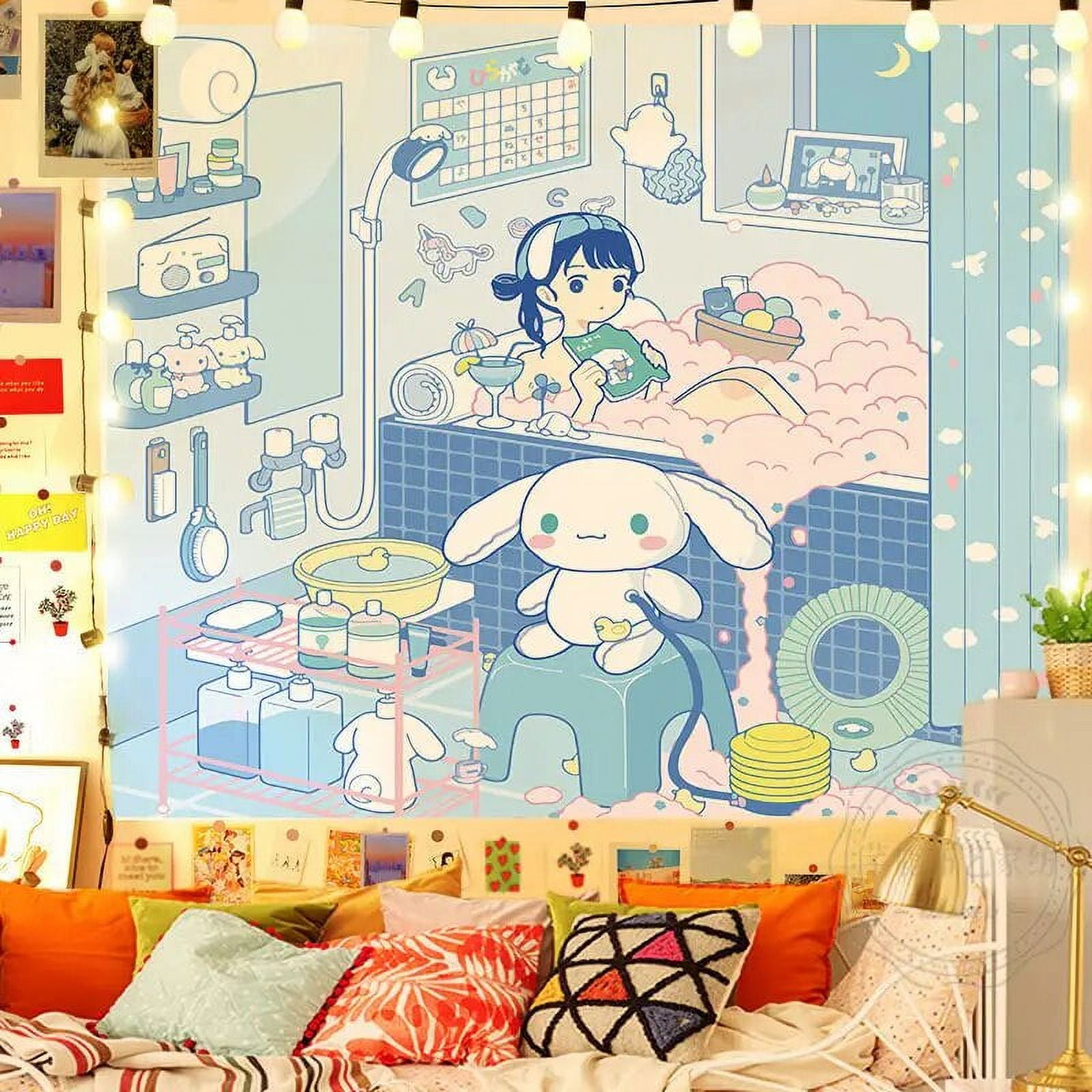 New Sanrio Jade Dog Background Cloth Ins Cartoon Girl Heart Kuromi ...