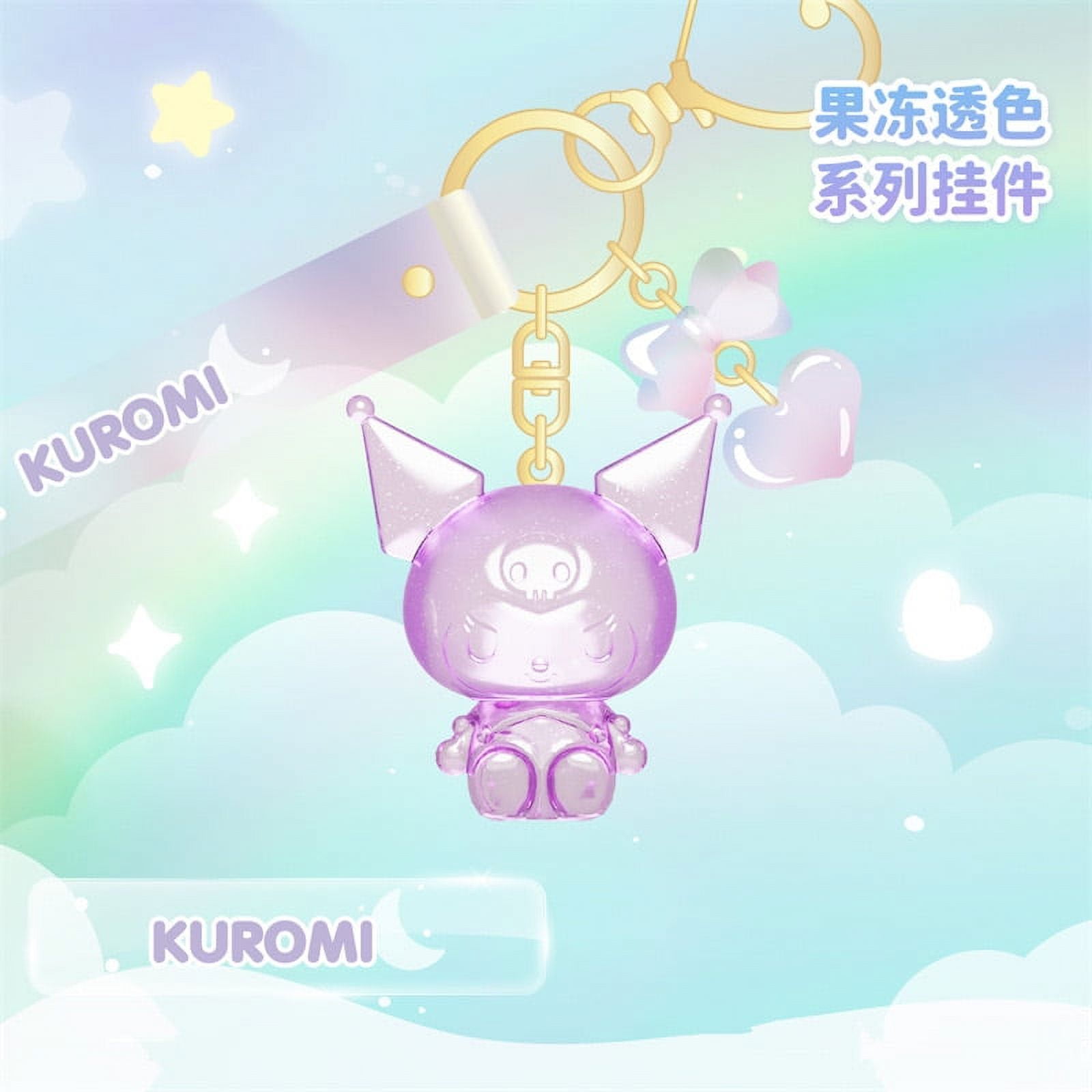 New Sanrio Jelly Transparent Keychain Bookbag Hanger Anime Cartoon Cute ...