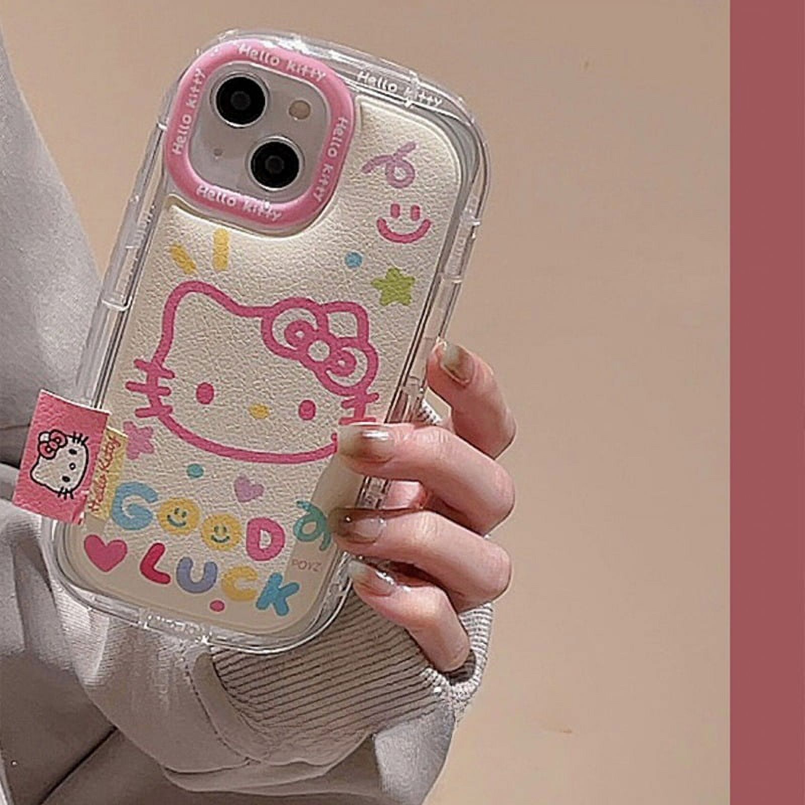 New Sanrio Kawaii Hellokitty Heart Chain Phone Case Anime Cartoon Pink ...