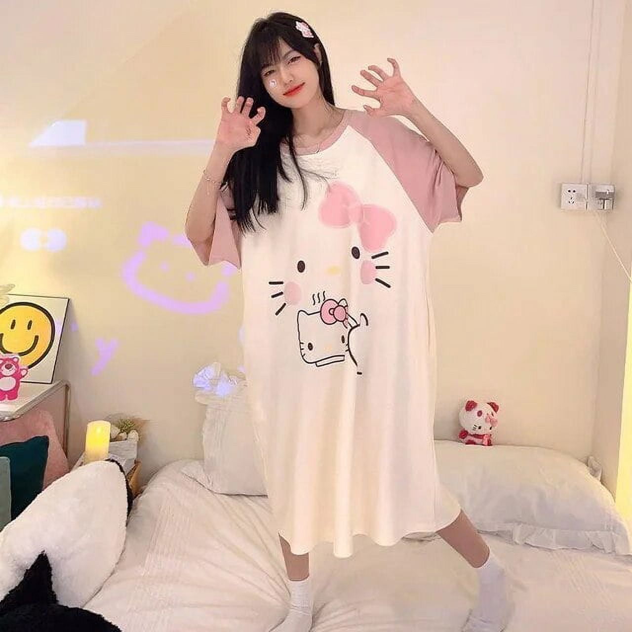 New Sanrio Kuromi My Melody Summer Pajama Cartoon Woman Sanrio Girls ...