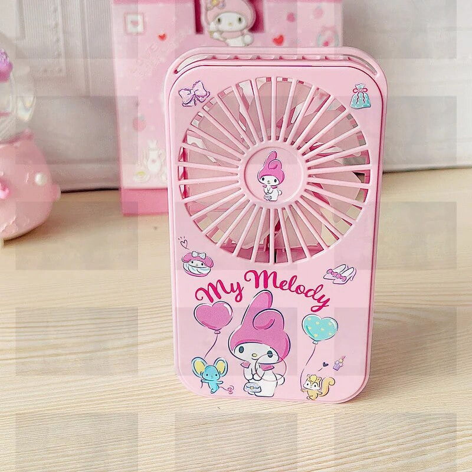 New Sanrio My Melody Fan Handheld Usb Desktop Electric Fan Portable ...