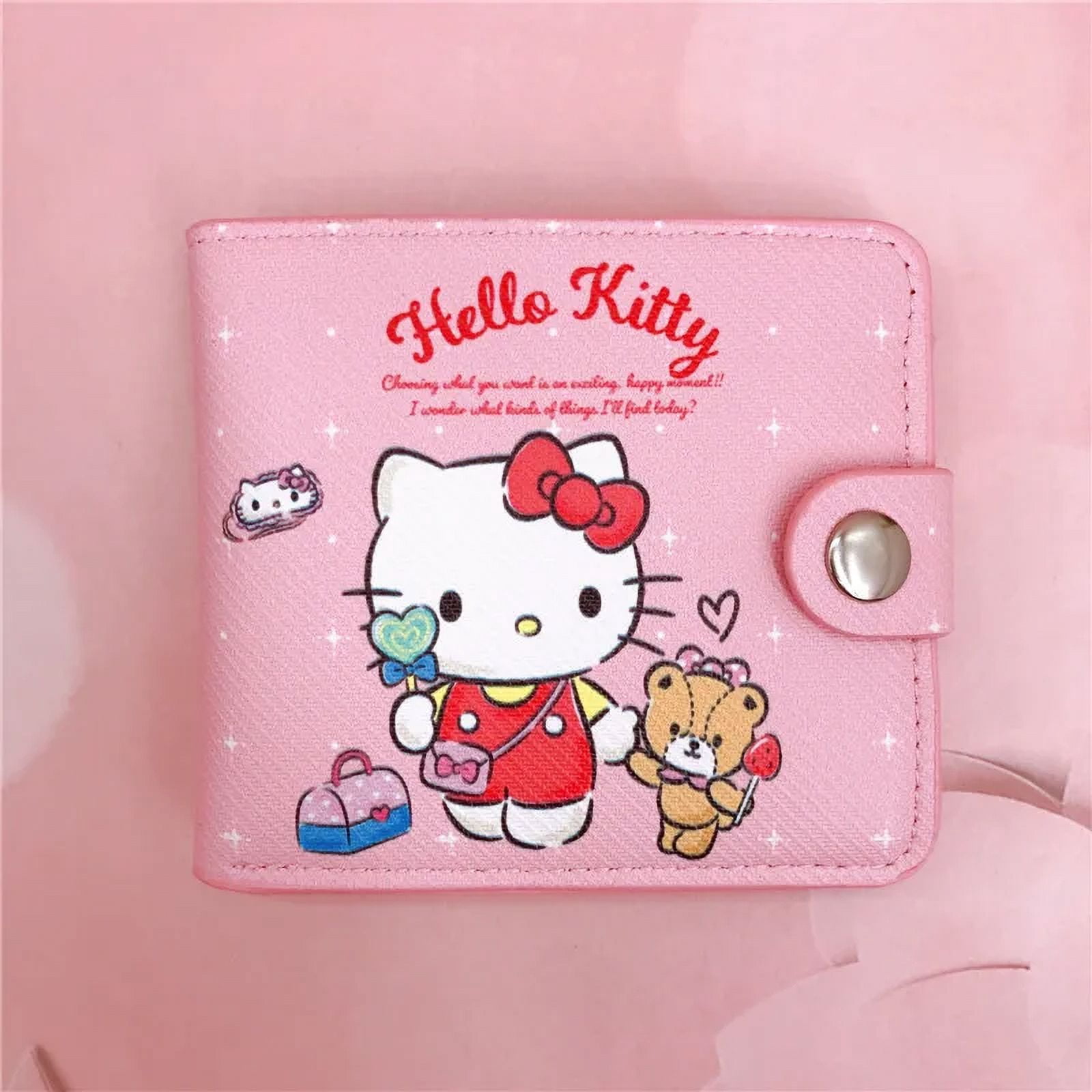 New Sanrio PU casual girl bag accessories cartoon Wallet Short Kuromi ...