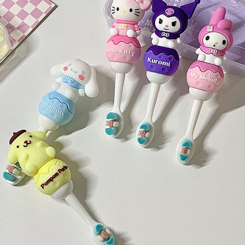 New Sanrio Soft Hair Toothbrush Student Children‘s Cartoon Kuromi Soft ...