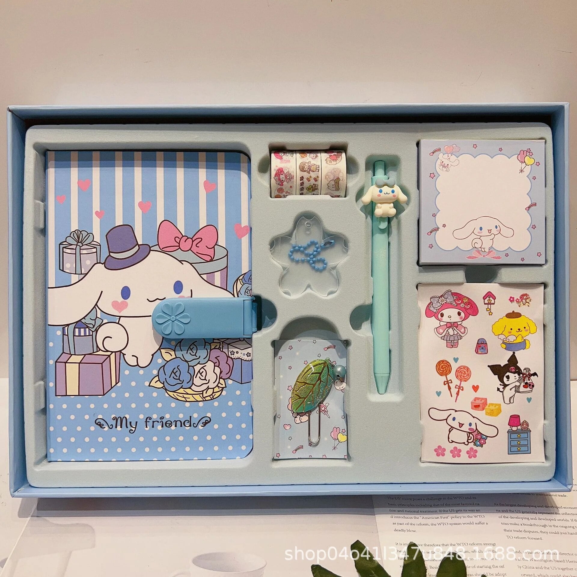 New Sanrio Sticky Note Account Book Set Cinnamoroll Purin Kuromi Cute ...