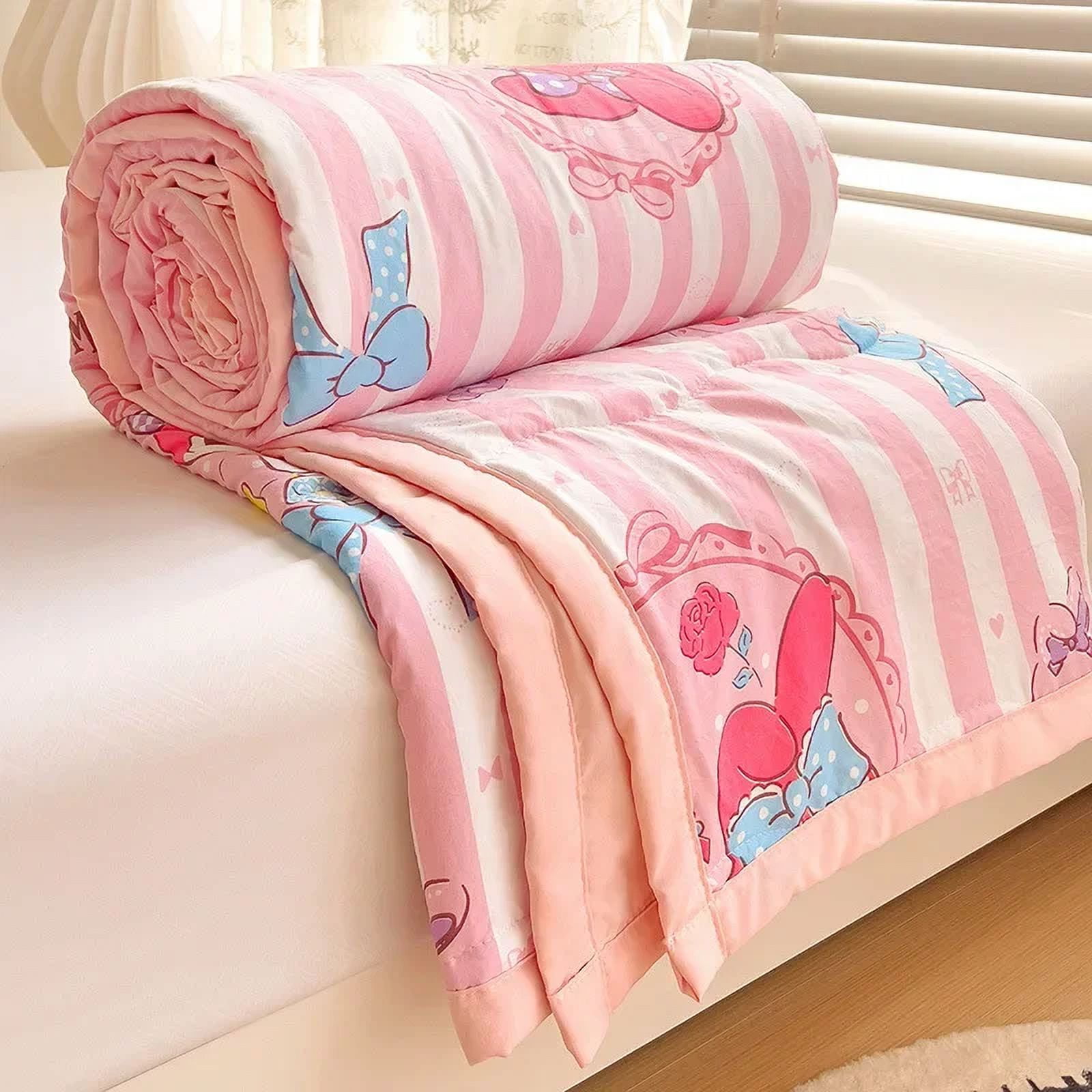 New Sanrioed Summer Air Conditioner Quilt Kuromi Hello Kitty Nap Quilt ...
