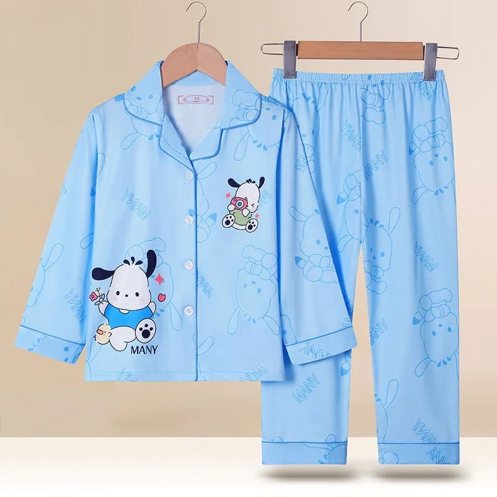 New Sanrios Milk Silk Pajamas Hello Kitty Cinnamoroll Anime Girl Boy ...