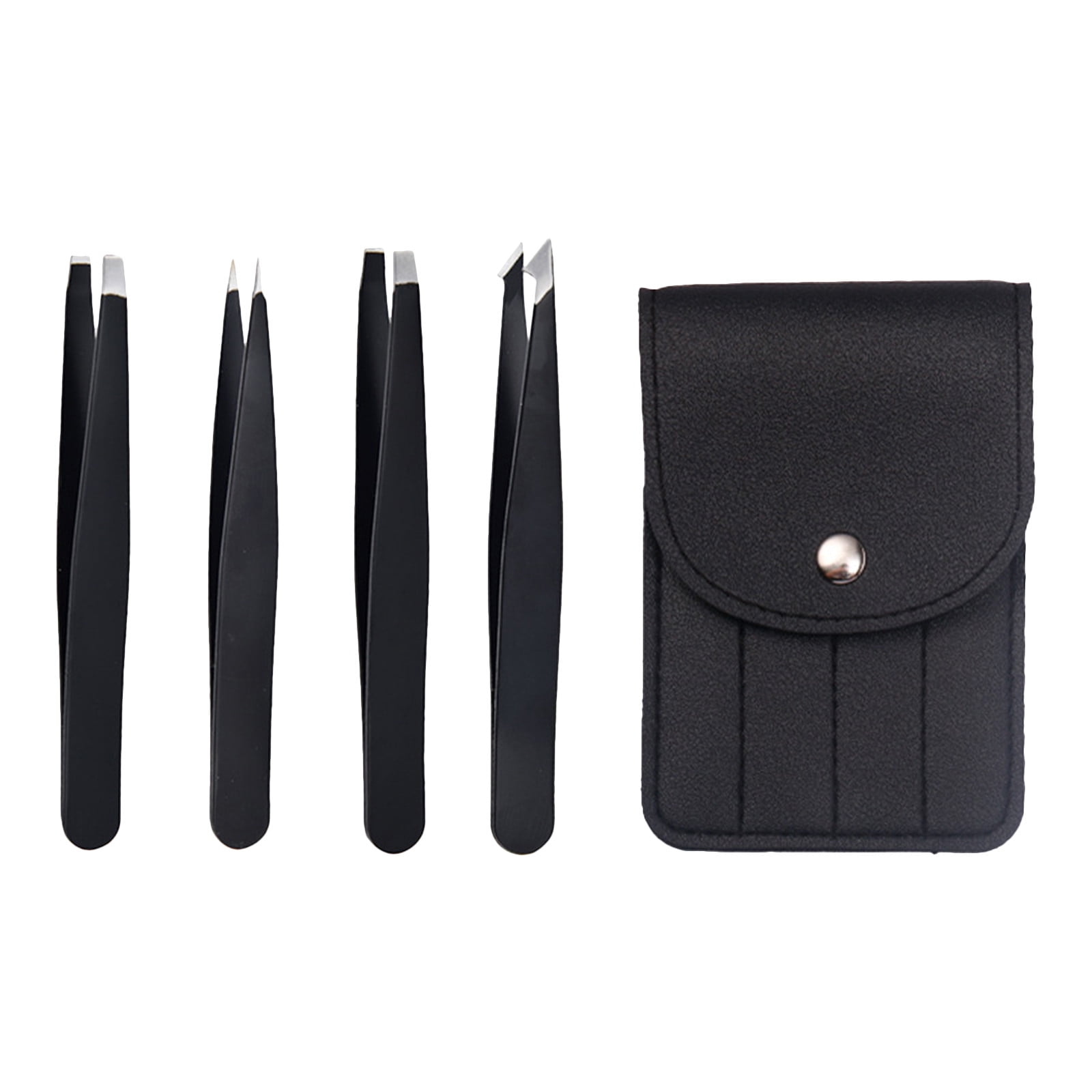 New Savings, 4 - pack Stainless Steel Tweezers Set, Precision Eyebrow ...