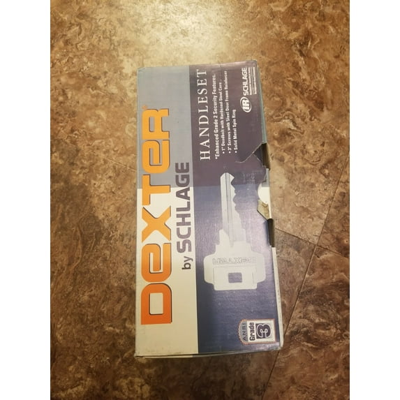 New Schlage Front Entry Left Handle Set Brass Gold Tone. NOS. Dexter ...