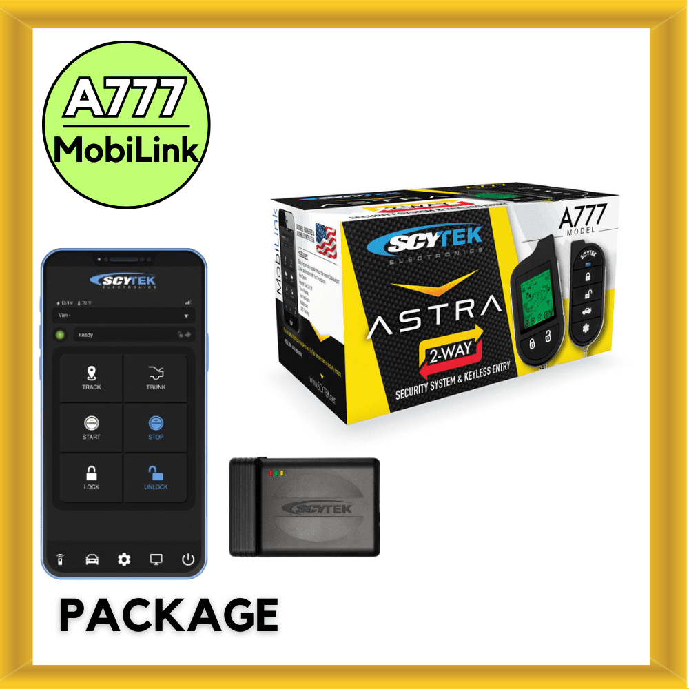 New Scytek A777 Alarm 2 Way Remote Control Security System Mobilink App ...
