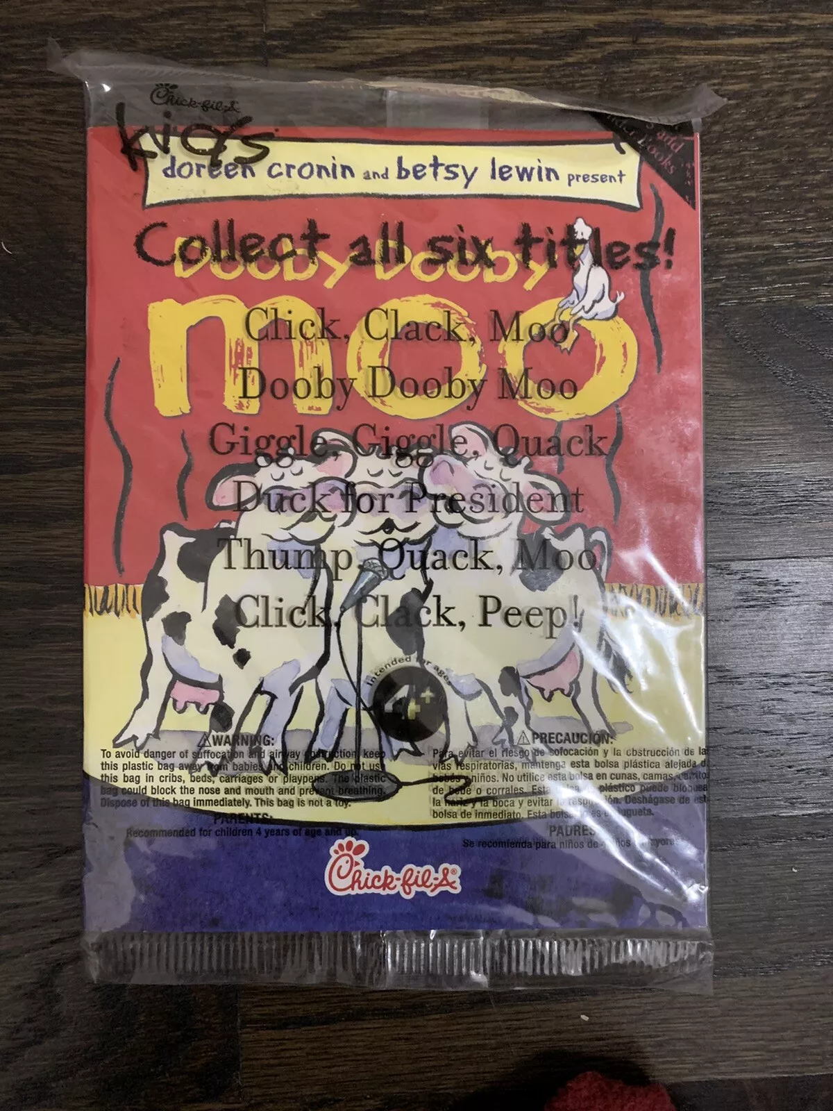 New Sealed Chick-Fil-A Kids Meal Toy Dooby Dooby Moo Book 2016 ...