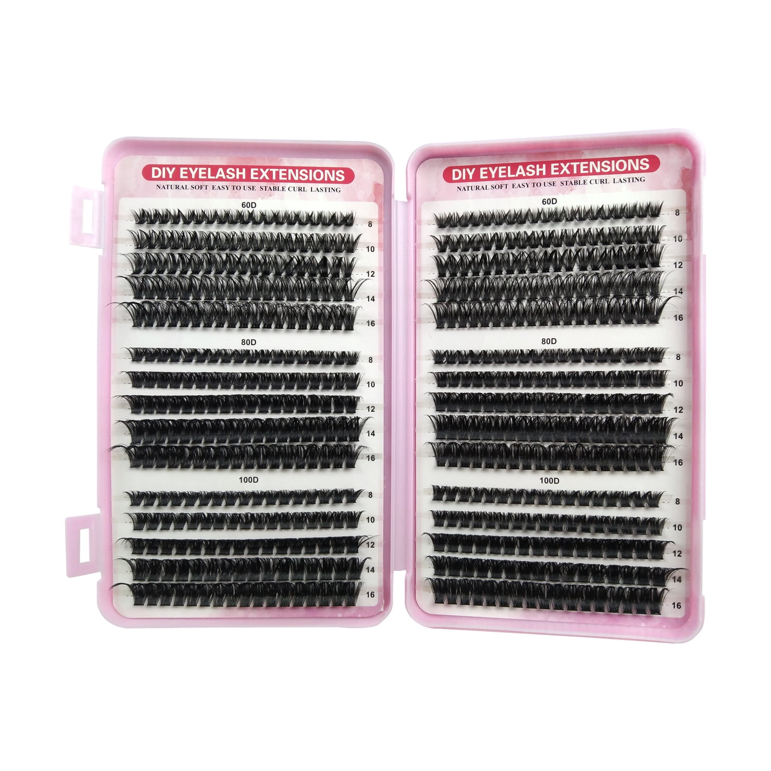 New Segmented Cluster False Eyelashes 40D-160D Dense DIY Individual Hot ...