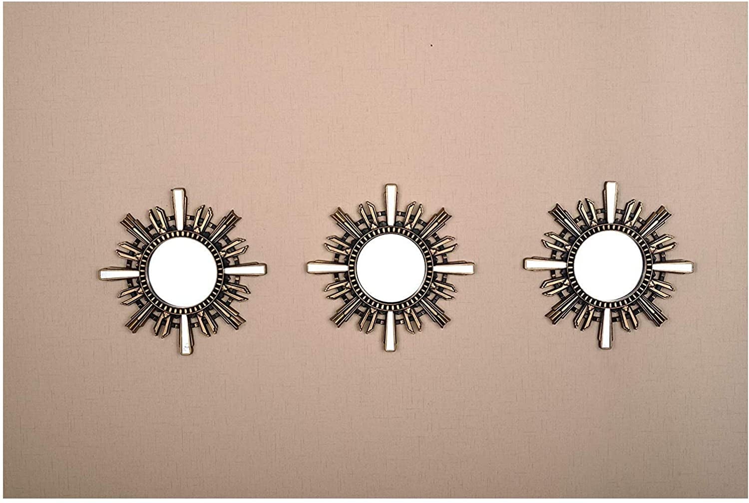 New Seperated 3 Piece Decorative Mirror Set, W Accent Display (Gold ...