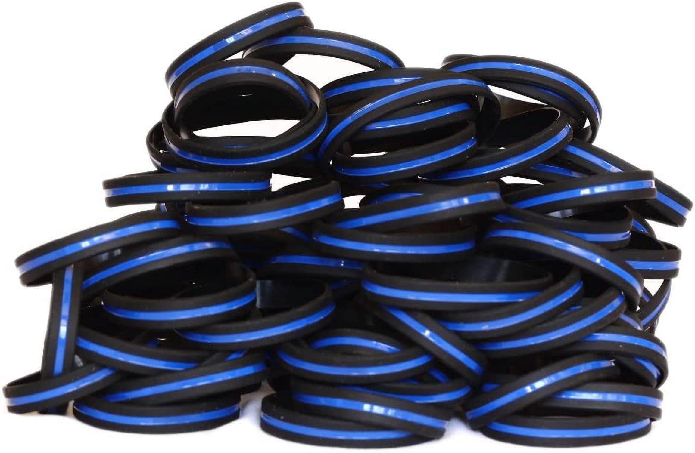 New Set of 100 Thin Blue Line Wristbands You Pick Sizes - Walmart.com