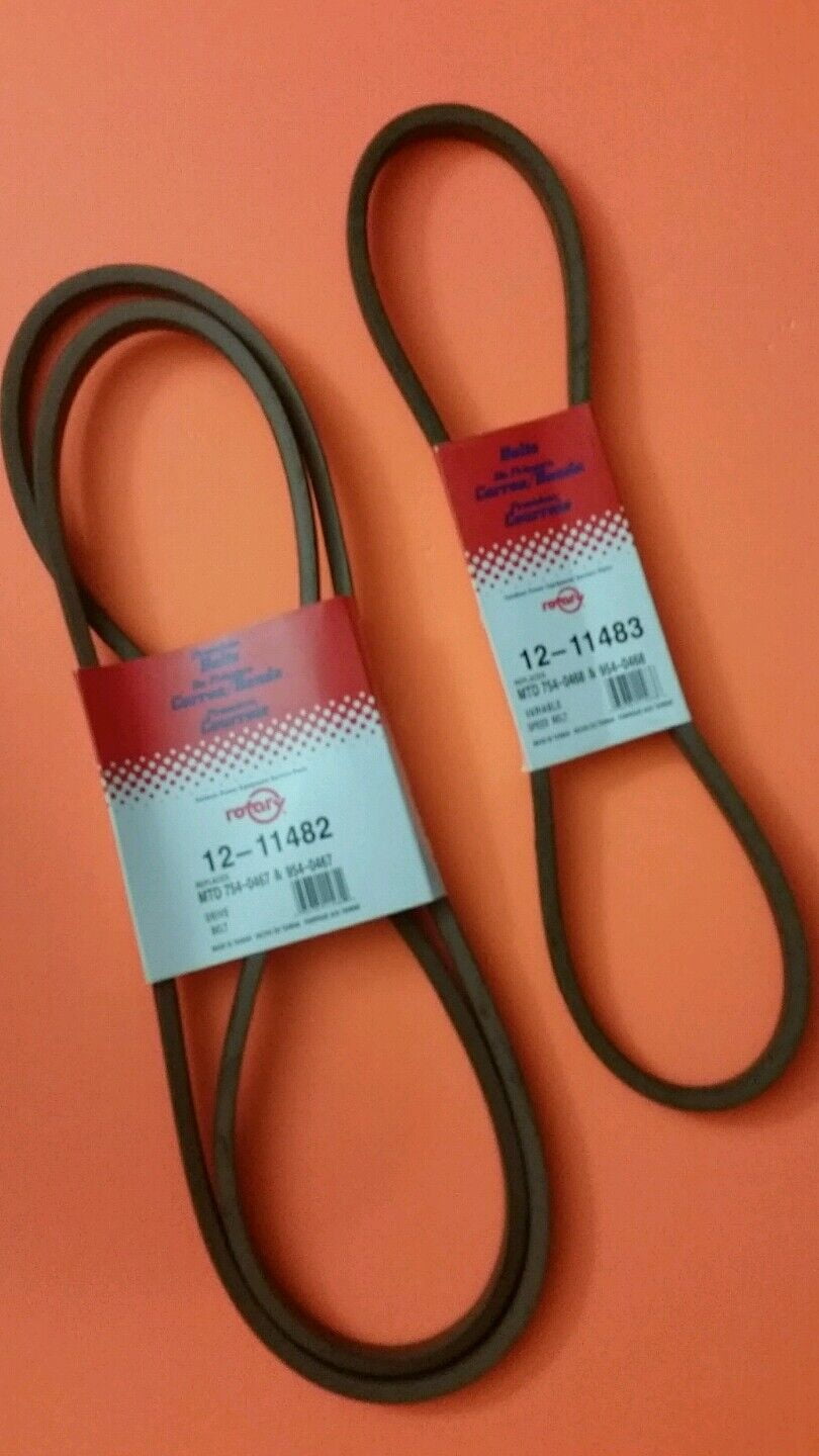 New Set of 2 MTD Primary & Secondary Drive Belts 954-0467A 954-0468 112 ...