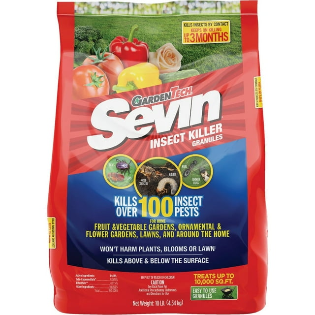Sevin Gardentech 10 Lb Lawn Insect Granules, Vegetable Bug Killer ...