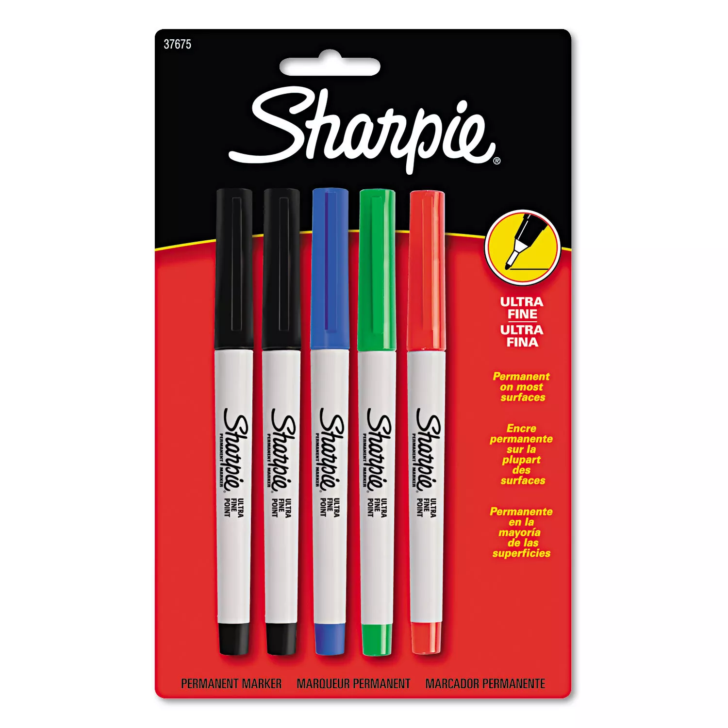 New Sharpie Permanent Markers Ultra Fine Point Assorted Colors 5/Set ...