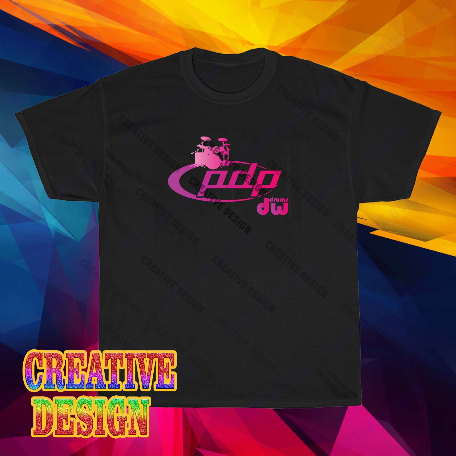 New Shirt PDP DW Drum's Logo Unisex Black T-Shirt Funny Size S to 5XL ...