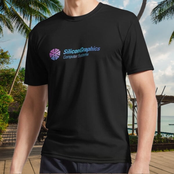 New Shirt Silicon Graphics (SGI) OG logo vapor Logo T-Shirt Funny Size ...