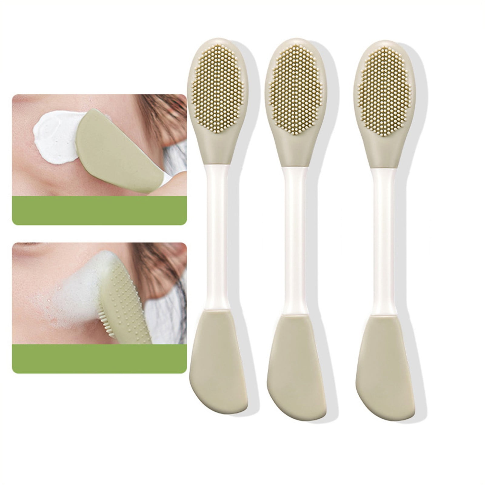 New！ Silicone Face Applicator 2 Packs End Exfoliating Silicone Face ...