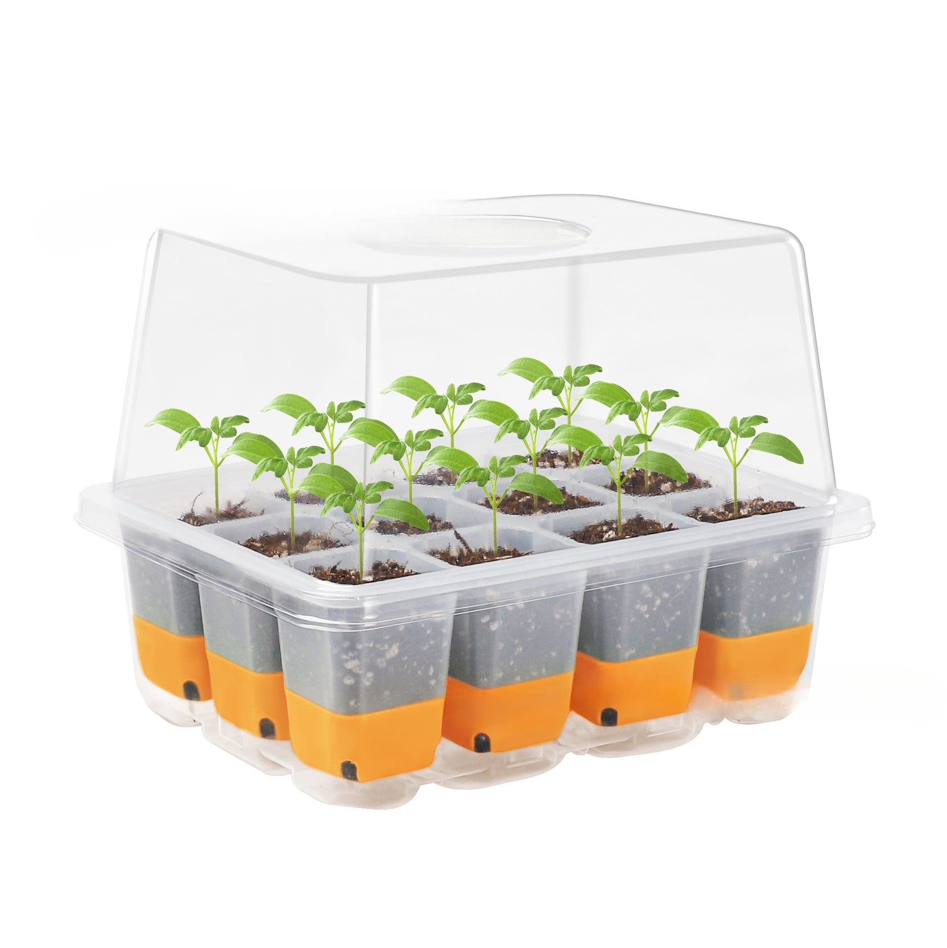New Silicone12-cell Seedling Starter Tray Indoor Garden Greenhouse ...
