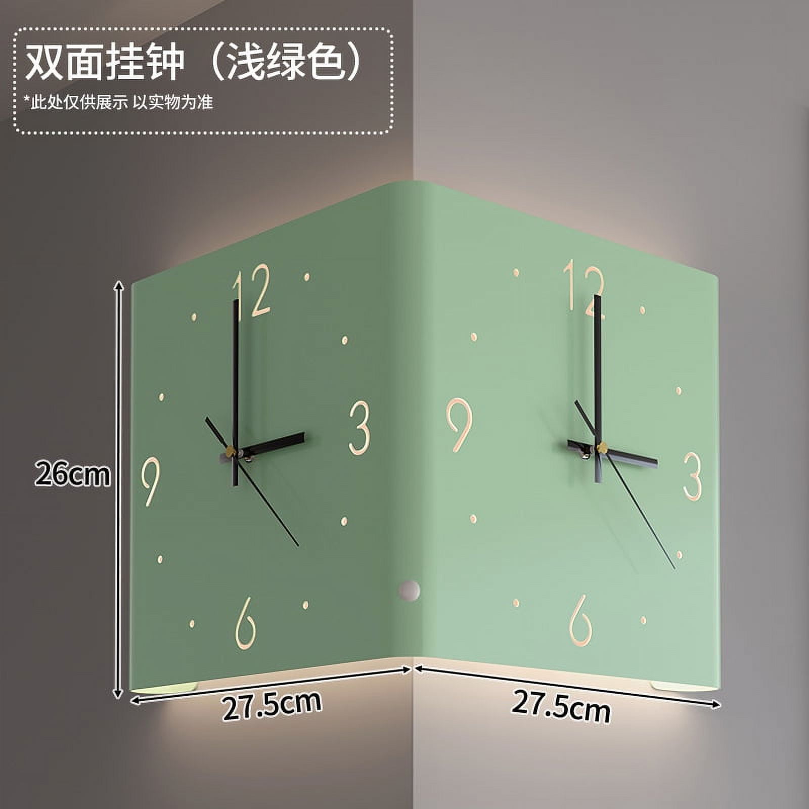 New Simple Fashion Stickers Wall Clocks Creative Positive Corner Clock ...