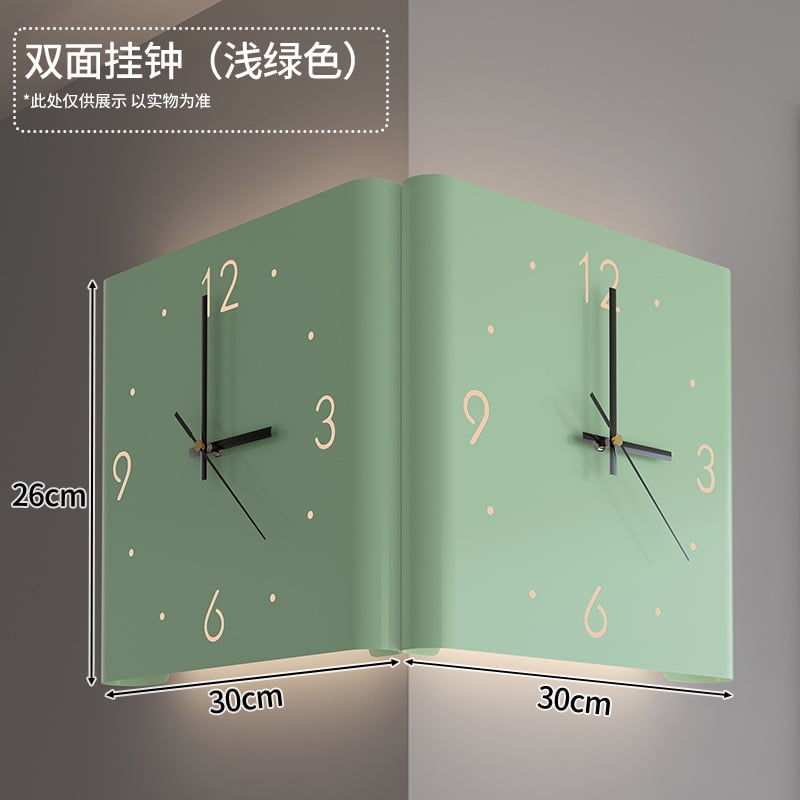 New Simple Fashion Stickers Wall Clocks Creative Positive Corner Clock ...