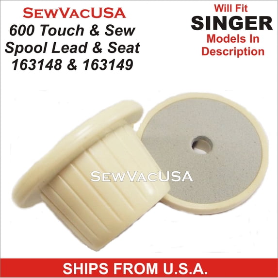 New Singer Compatible Spool Seat 163148-002 & Spool Cap 163149-004 Fits ...