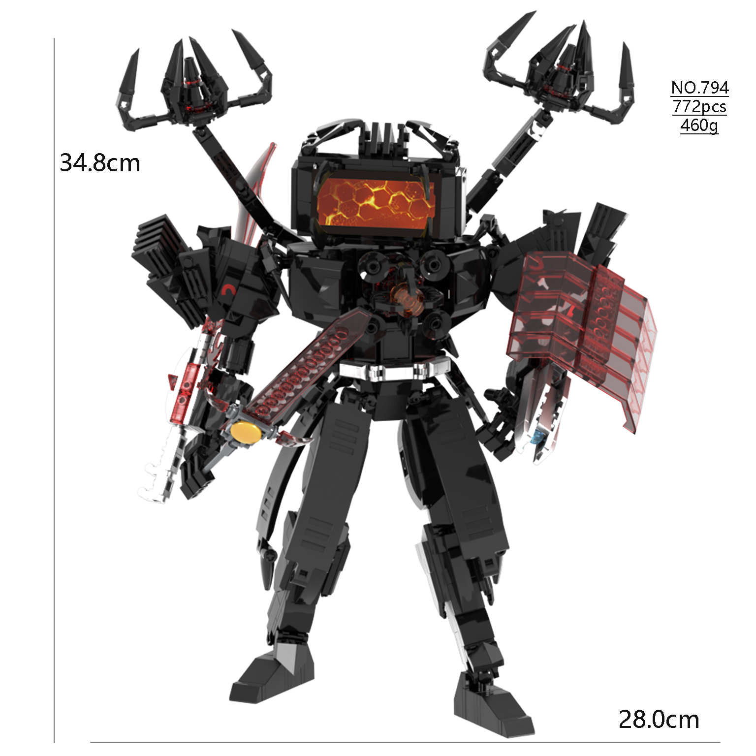 New Skibidi Toilet Building Blocks Toy Tv Man Drill Man Drillman Clock ...