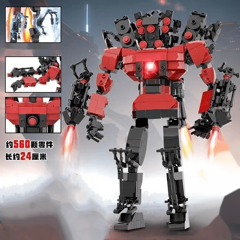 New Skibidi Toilet Tv Man Drill Man Drillman Clock Man Building Blocks ...