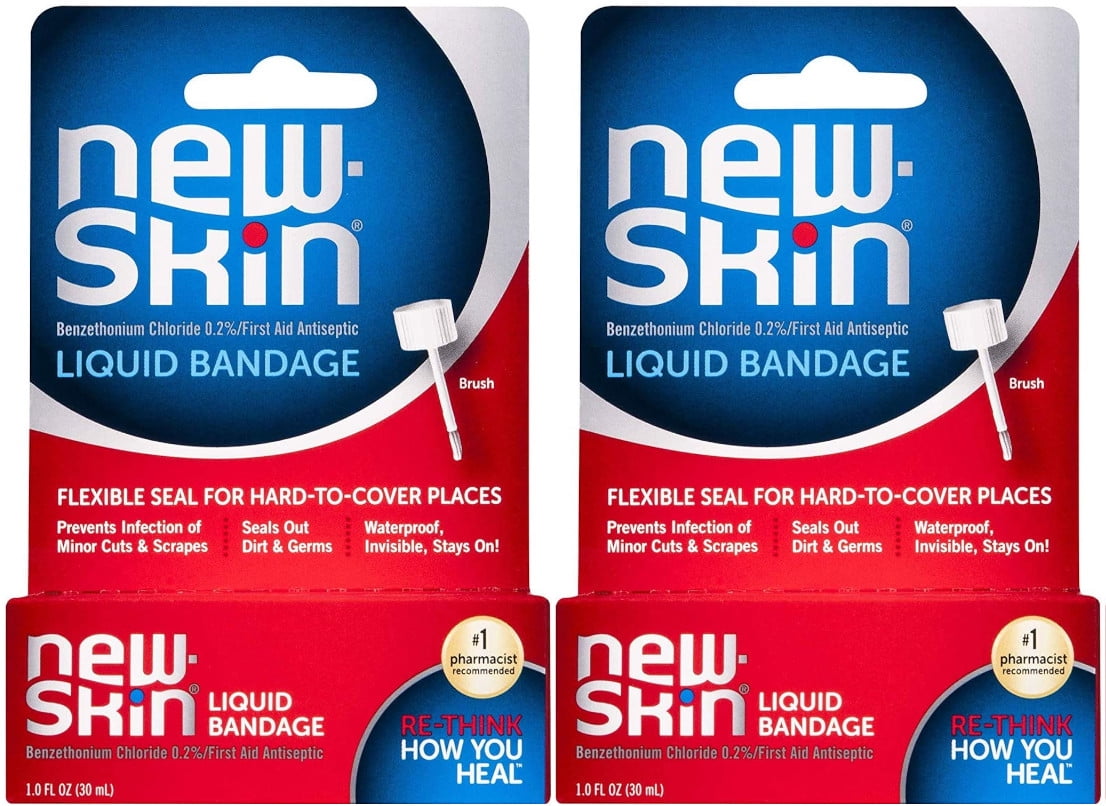 New Skin Liquid Bandage, 1 Oz, 2 Pack - Walmart.com