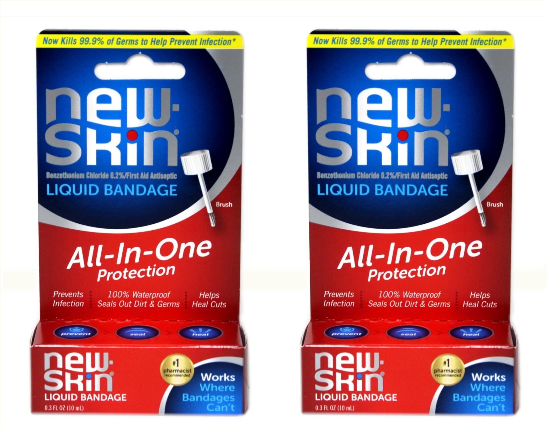 New-Skin Liquid Bandage, Protects Small Cuts And Wounds, 0.3 Oz, 2 Pack ...