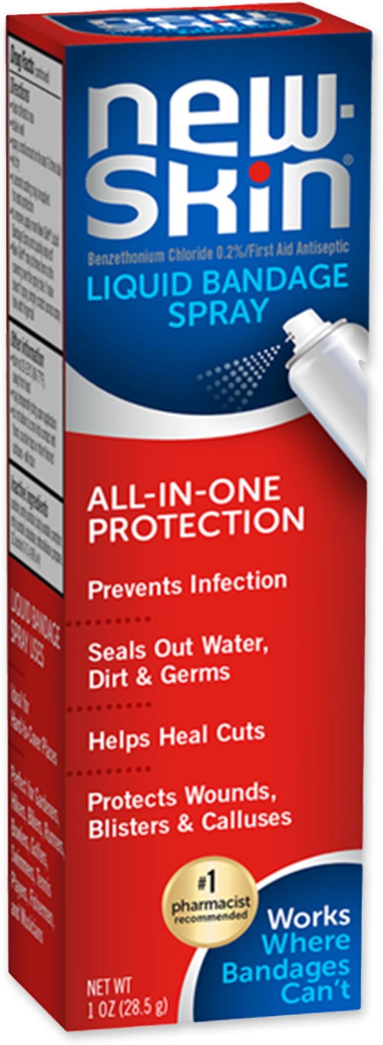 New-Skin Liquid Bandage Spray, Waterproof Antiseptic First Aid for ...