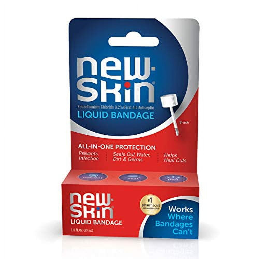 New-Skin Liquid Bandage, Waterproof for Scrapes and Minor Cuts, 1 Fl Oz ...